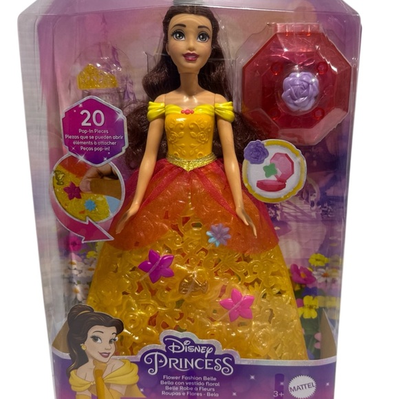 Disney | Toys | Disney Princess Flower Fashion Belle Doll Figure W 2 ...